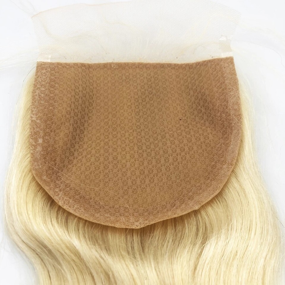 Ash Blonde Silk Base Lace Closure 5*5 Virgin Human Hair Silk Top ...