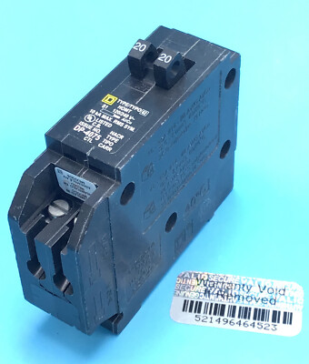 New Circuit Breaker Square D Homeline HOMT2020 20 Amp Two 1 Pole Tandem ...