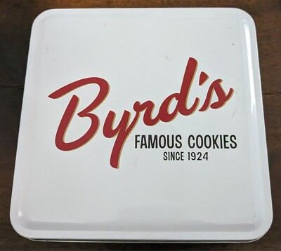 Byrd Cookie Company "Byrd's Famous Cookies Since 1924" Tin, 6x6 in. | eBay