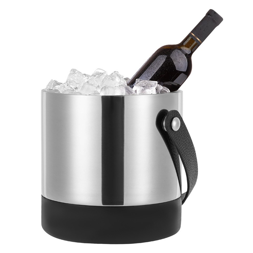 Round Ice Bucket, Portable Ice Bucket For Bars / Home, Ice Bucket With ...