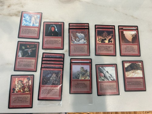 37X Old school The Dark MTG collection Lot NM LP Red & Black Magic ...