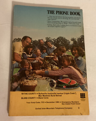 Vintage 1981 Telephone Directory Wytheville Wythe Bland County The ...