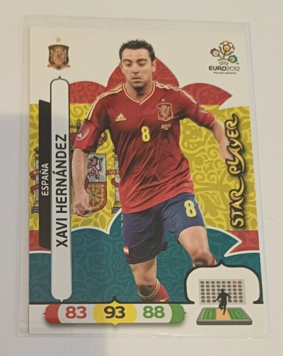 Carte Card Carta STAR PLAYER XAVI HERNANDEZ Espagne PANINI UEFA EURO ...