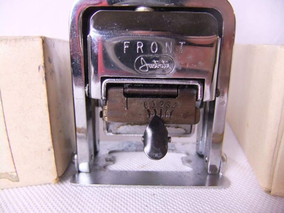 Justrite Vintage Numbering Machine NM 2H Original Box 1970's Japan ...