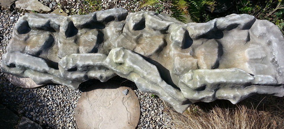 Garden Pond Waterfall Fibreglass sections Natural Rock effect 19 Water ...