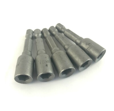 7mm Hexagonal Hex Socket Nut Bolt Driver Tek Screw Magnet Drive Bit x ...