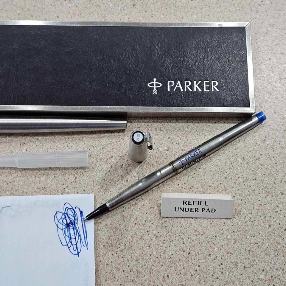 Parker Rollerball Pen with IBM Logo, Original Box & Blue Ink Cartridge ...