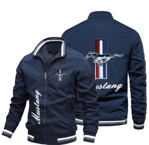 Mustang Bomber Style Lightweight Jacket 5 Colors Mens Sizes Small to2XL ...
