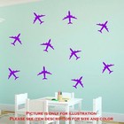 18 Airplane Wall Stickers Kids Room Nursery Boys Bedroom Aviation Vinyl ...
