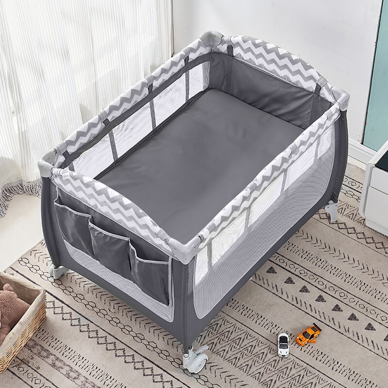 Foldable Baby Travel Cot Crib Bed with Infant Changing Table Playpen ...