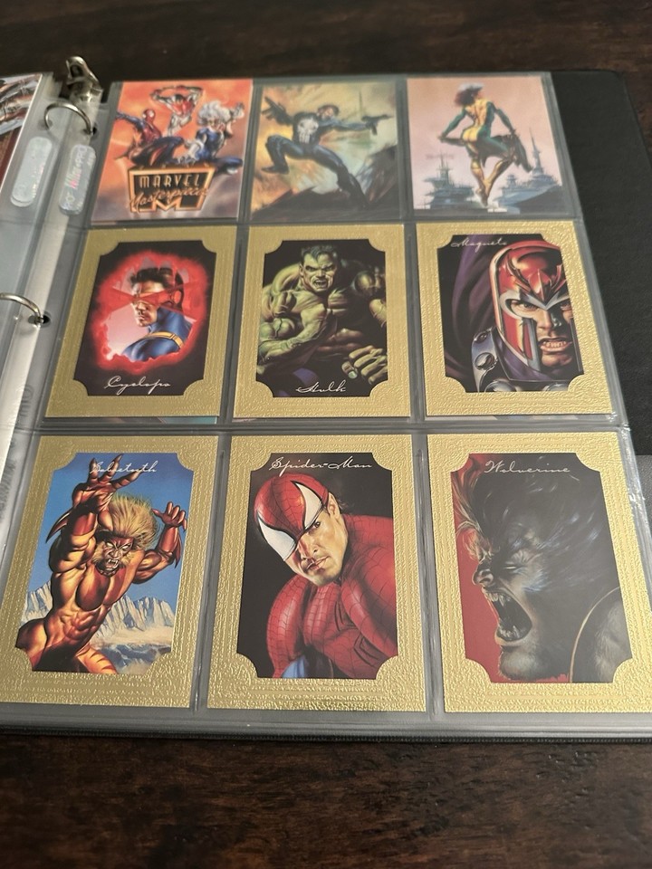 1996 Marvel Masterpieces Complete Set + Gold Gallery & Double Impact ...