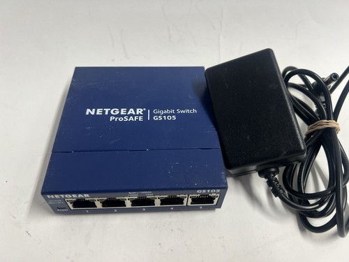 NETGEAR ProSAFE GS105 5-Port Gigabit Ethernet Switch w/ Power Supply ...