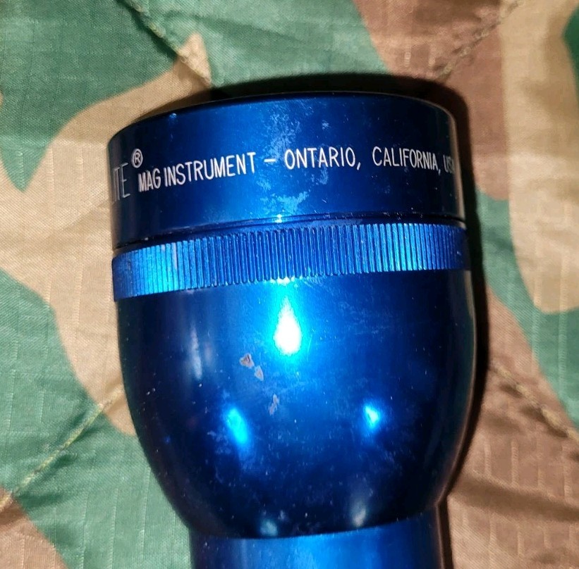 mag-lite flashlight 3 d cell Blue Made In Usa No Rear Spring | eBay