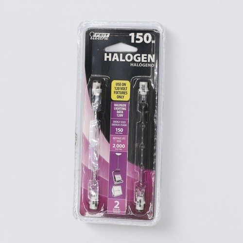 Feit Electric 150W Halogen Bulbs – 2-Pack, New, Clear Glass Replacement ...