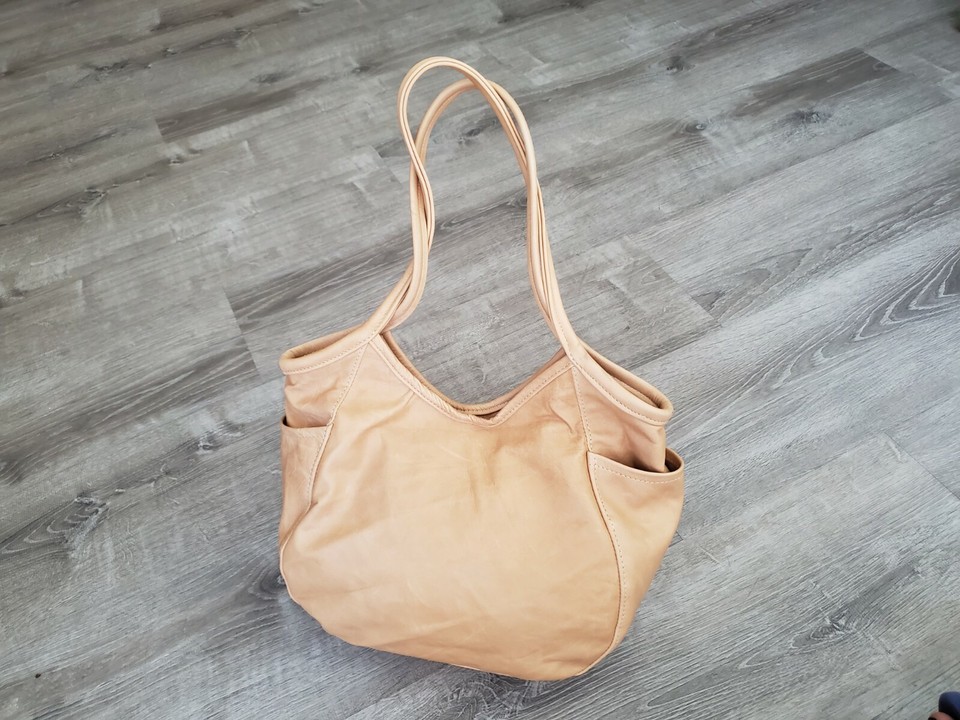 Vintage Camel Leather Hobo Bag, Rustic Shoulder Handbag, Amelia | eBay