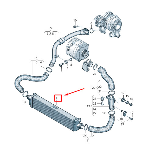 NEW AUDI A4 AVANT B9 INTERCOOLER RADIATOR 8W0145805AB ORIGINAL NO DUTY ...