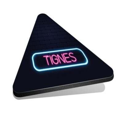 1x Triangle Fridge MDF Magnet Neon Sign Design Tignes Commune France ...