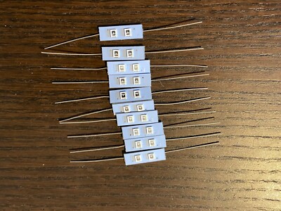 10 New Cyan Sea-Green Axial LED Wired 8V Lamps Vu Meter Light Bulbs ...