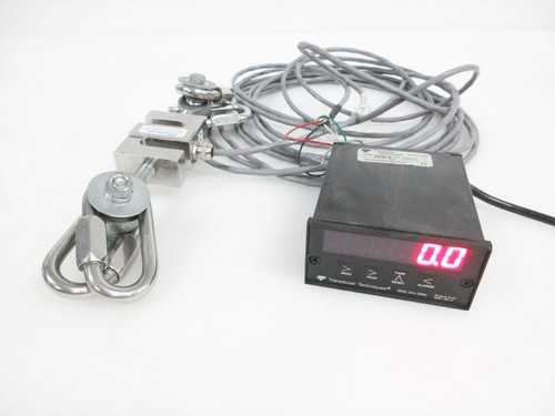 TRANSDUCER TECHNIQUES DPM-3 LOAD CELL METER DISPLAY & OMEGA LC101-2.5K ...
