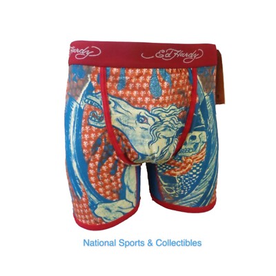 Ed Hardy Tattoo Graphic Underwear Mens Small Boxer Briefs | eBay