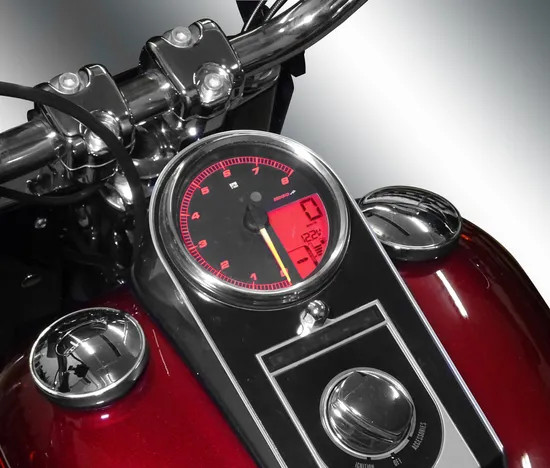 Koso Chrome Electronic Speedometer Tachometer for Harley Road King ...