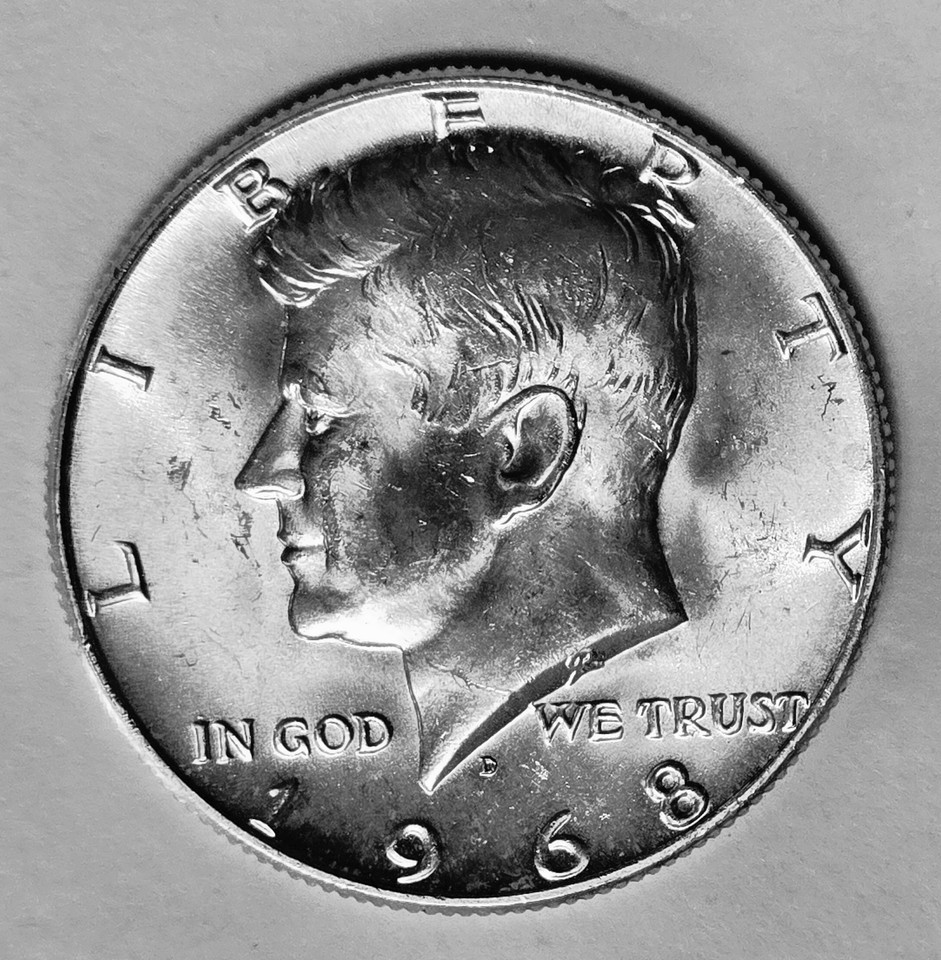 Uncirculated 1968-D Denver Mint 40% Silver Kennedy Half Dollar 11681 | eBay