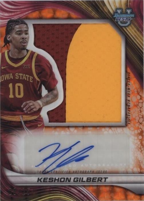 2024-25 Bowman University Best - Prospect Jumbo Relic Autographs Keshon ...