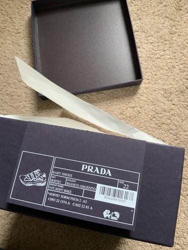 Prada Children’s America’s Cup Biker Leather White Gray Sneakers Size ...