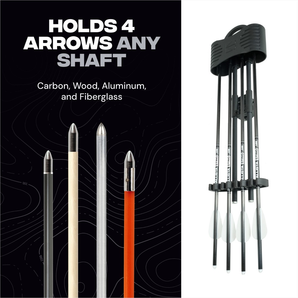 BALLISTA Crossbow 4 Arrow Quiver – Quick-Detach 20mm Picatinny Mount | eBay