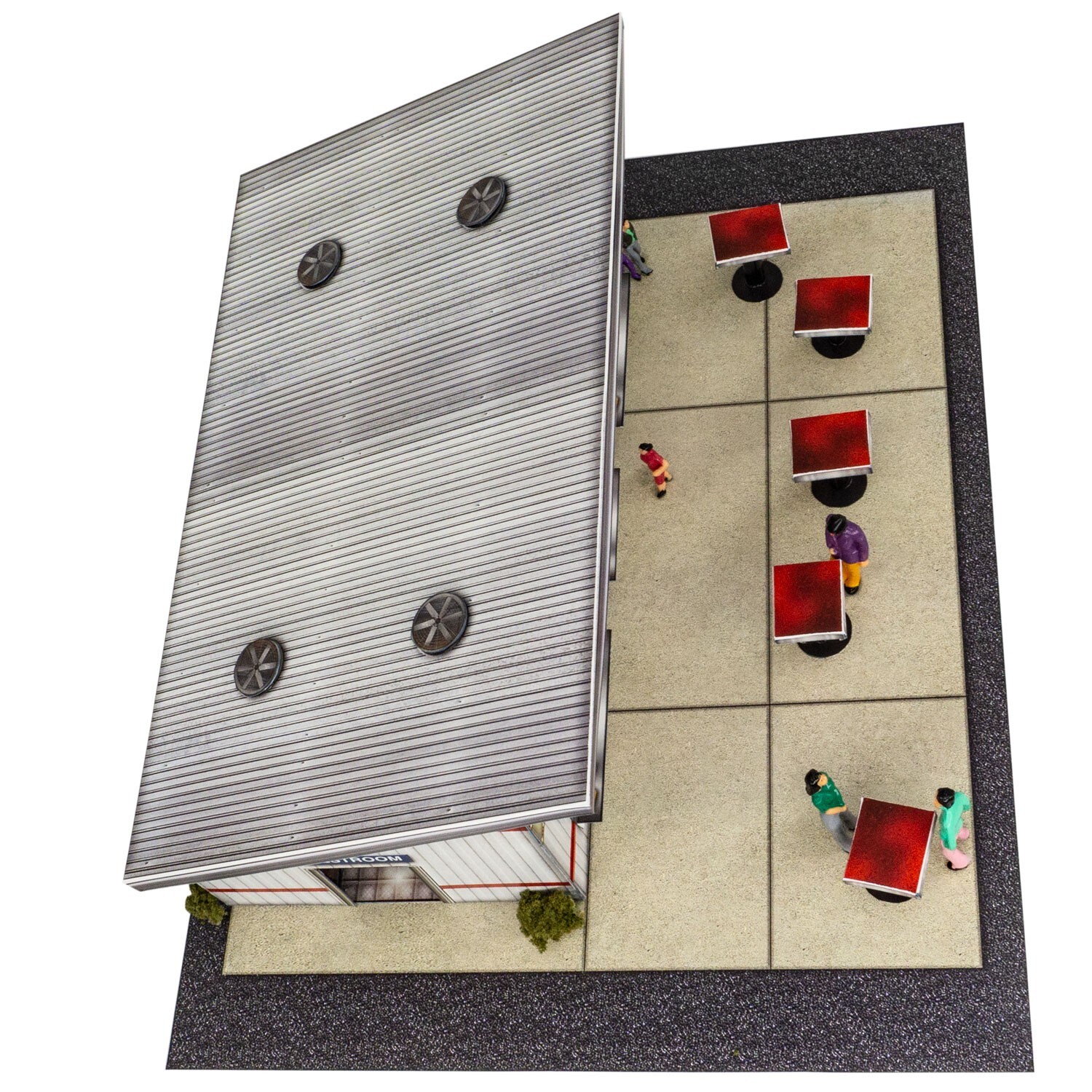 1/64 Trackside Diner Photo Real Scale Kit Hotwheels Scenery Track ...