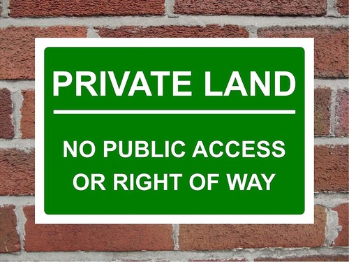 Private Land No Public Access Or Right Of Way Correx Safety Sign 300mm ...