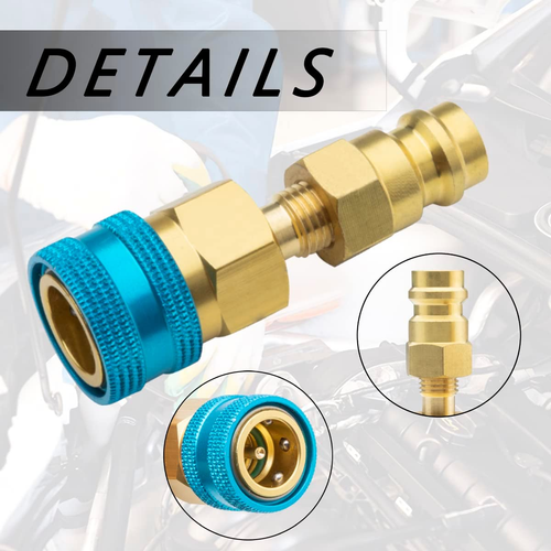 Quick Couplers Kit R1234Yf to R134A Conversion Kit High Low Side Blue ...