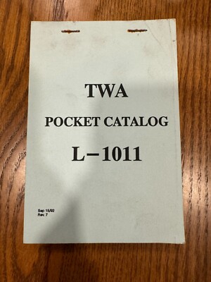 TWA pocket catalog L-1011 September 15, 1992 | eBay
