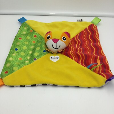 Lamaze Tomy Cat Baby Security Blanket Ribbons Tags Rattle Lovey Red ...