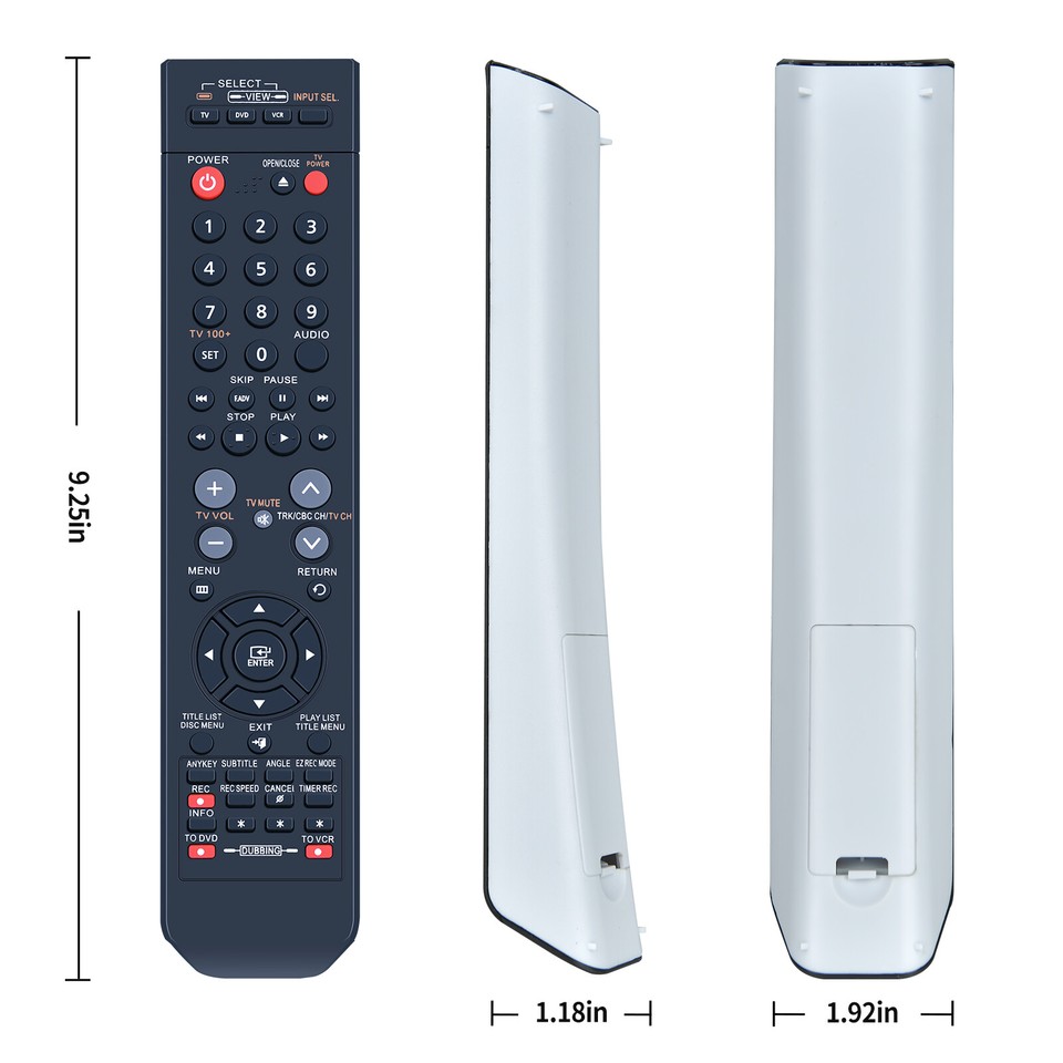 New 00084A Remote Control For Samsung DVD VCR Combo Recorder DVD-VR375 ...