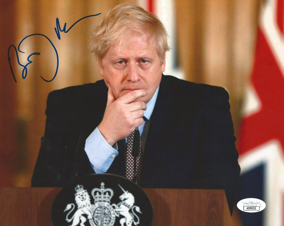 Boris Johnson Signed 8x10 Photo w JSA COA #AI99232 United Kingdom Prime ...