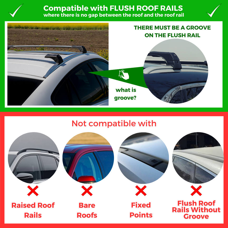 Fits BMW X3 2011-2017 with Factory Rails 2PCS Roof Rack Cross Bars 165 ...