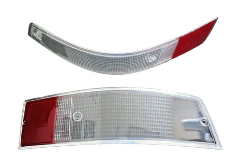 Porsche 911 912 69-89 Clear Rear Turn Signal Tail Light Lens-Silver ...