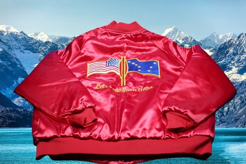 Exxon oil spill 1994 Alaska Jacket Let's keep them clean environment ...