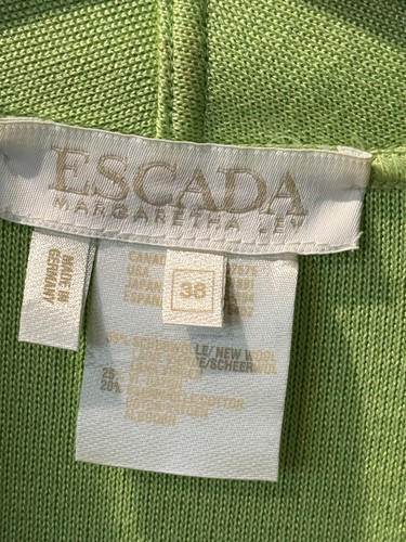 Escada Lime Green Vintage Cardigan Blazer 38 | eBay