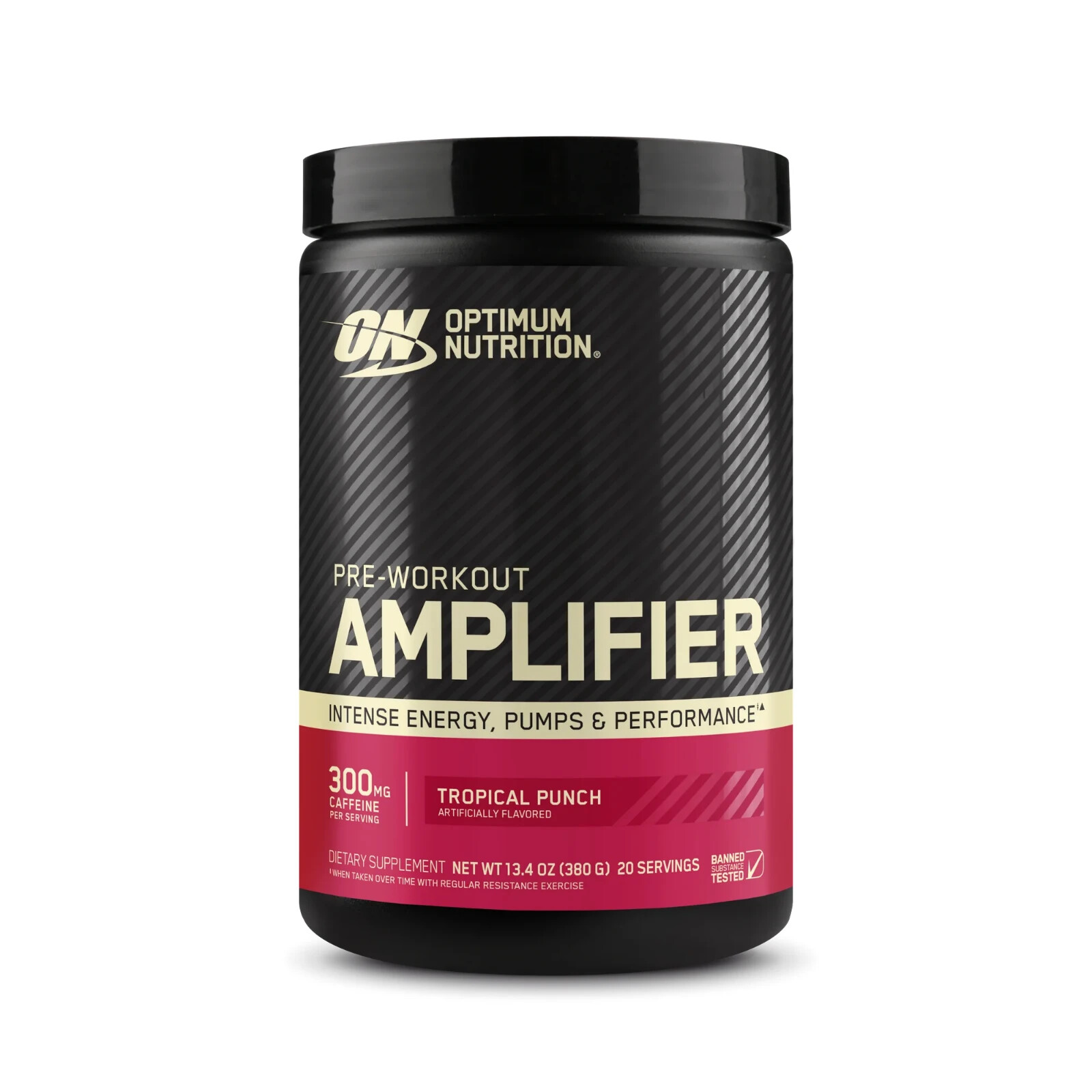 Optimum Nutrition, Pre-Workout Amplifier Powder, Tropical Punch 20 ...