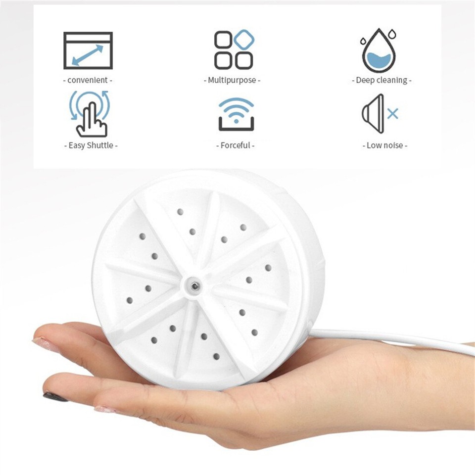 Portable Mini Washing Machine Ultrasonic Turbine Spin Laundry Washer ...