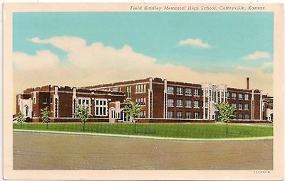 Field Kindley Memorial High School in Coffeyville KS Postcard | eBay