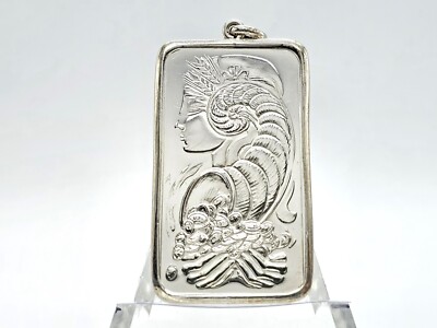 Vintage 1oz .999 Fine PAMP Suisse "Lady Fortuna" Bar In Sterling Silver ...