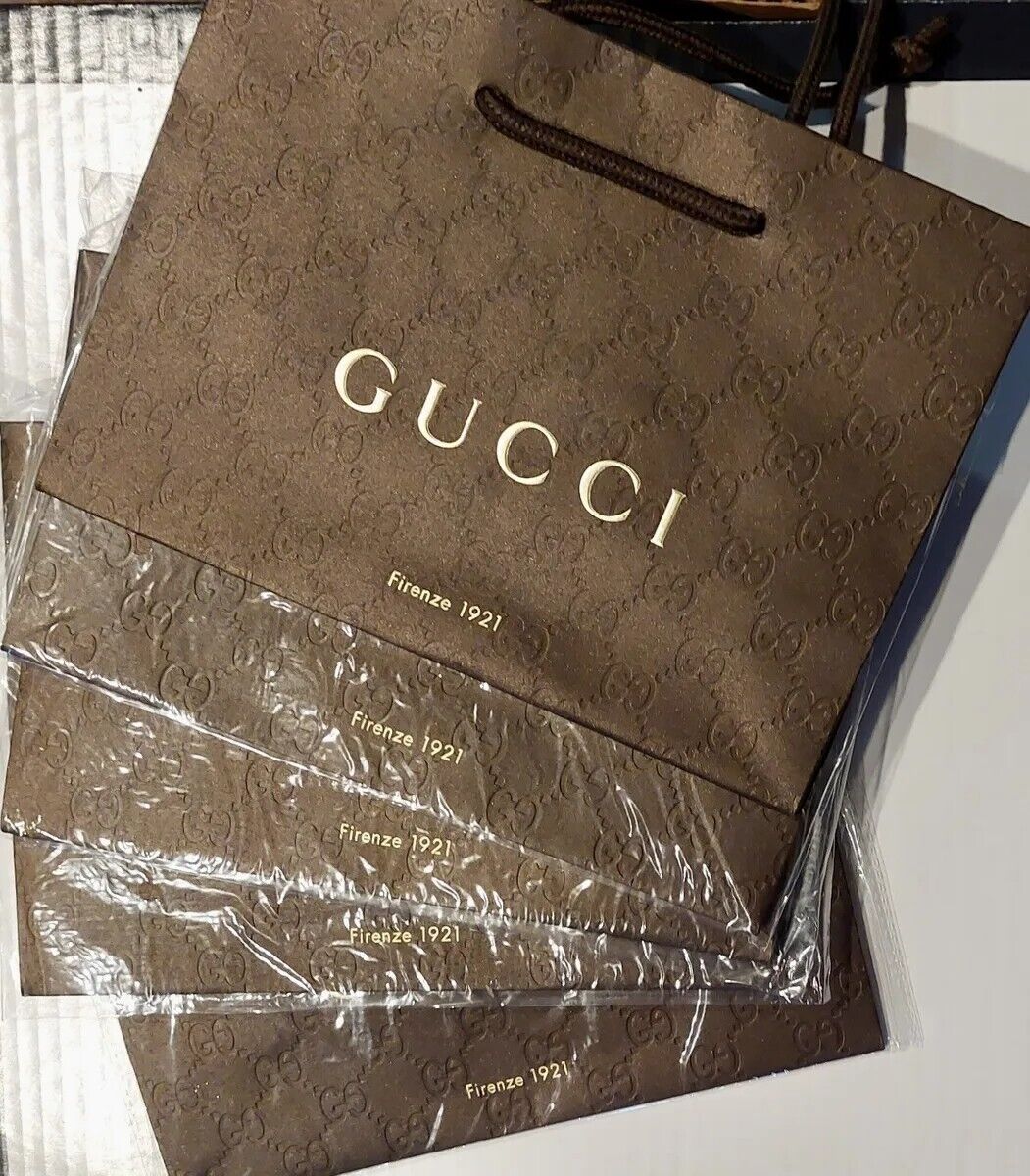 GUCCI Paper Shopping Gift Bag - Brand New Wrapped 9x6.7x2.5 GUCCI Paper Shopping Gift Bag - Brand New Wrapped 9x6.7x2.5
