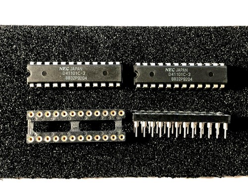 2pcs FIFO 8-Bit MEMORY NEC D41101C-3 VINTAGE 24-pin DIP VIDEO RAM TTL ...