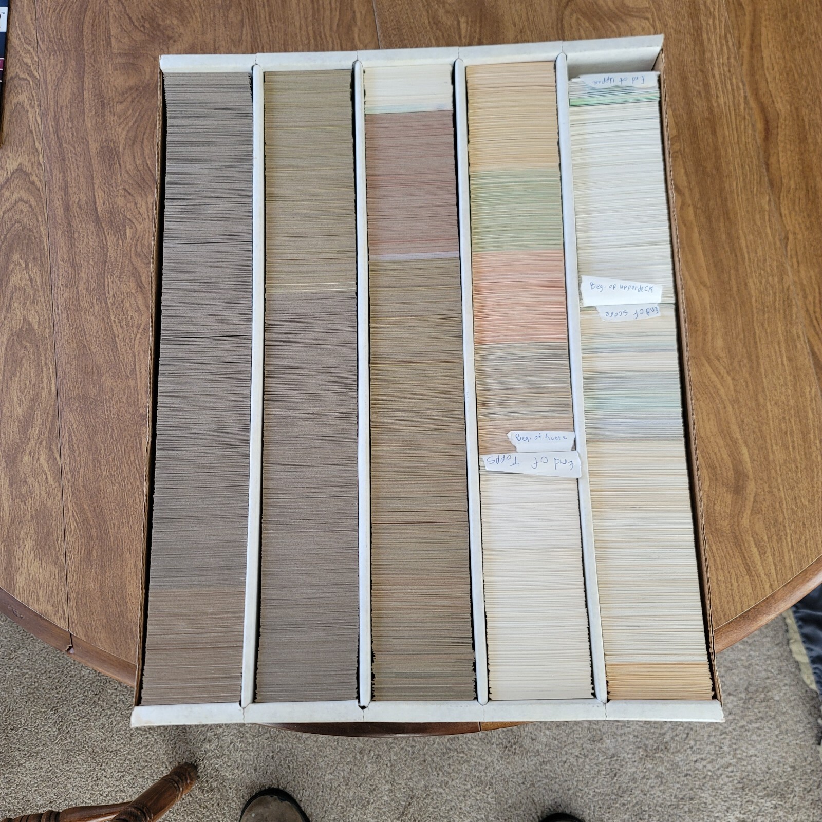 Box 02 "SUPER LOT" of baseball cards, 5,000 card box of Topps, Score ...