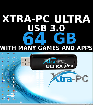 XTRA-PC ULTRA PRO 64 GB "USB Based Operating System","With FILE REZ ...