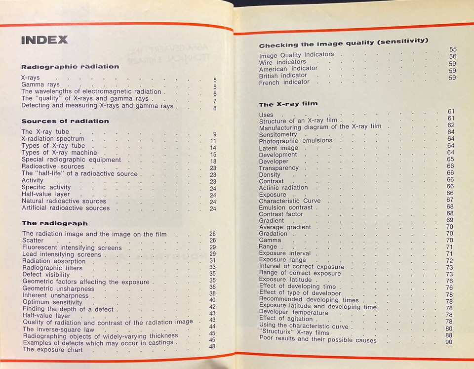 Vintage (1966) Agfa-Gevaert Industrial Radiography Technical Data Book ...