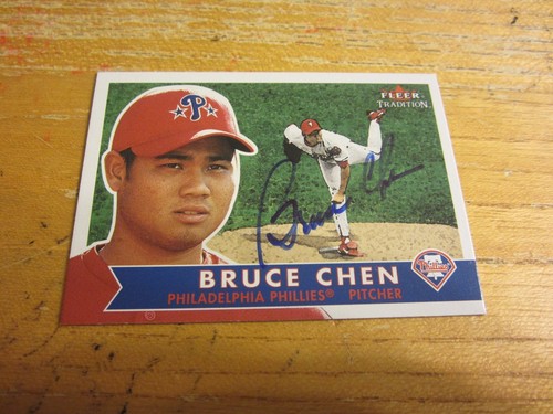 Bruce Chen Autographed Signed 2001 Fleer Tradition #225 Card MLB ...